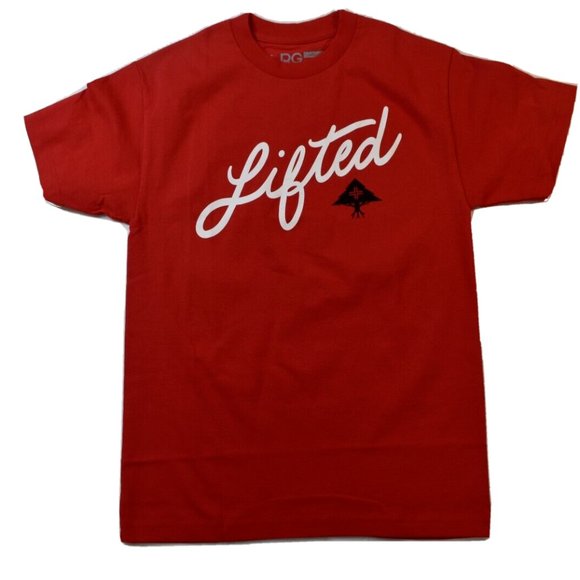 Lrg Shirts Lifted Research Group Lrg Mens Angled Script Red Shirt New Poshmark